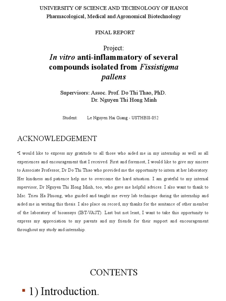 In Vitro Anti-Inflammatory Activities of Several Compounds Isolated ...