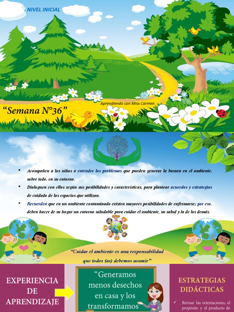 SEMANA 36 Programación Miss Carmen | PDF | Residuos | Aprendizaje