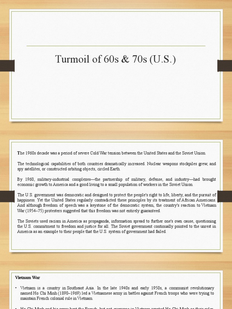 Turmoil of 60s & 70s | PDF | Vietnam War | Woman