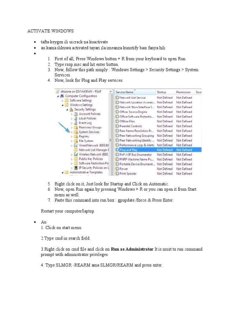 Windows Activation & Flash Fix Guide | PDF