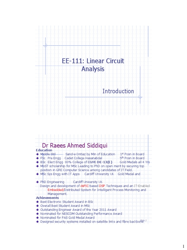 EE-111 Linear Circuit Analysis PDF | PDF | Electric Current | Voltage EE-111 Linear Circuit Analysis PDF | PDF | Electric Current | Voltage
