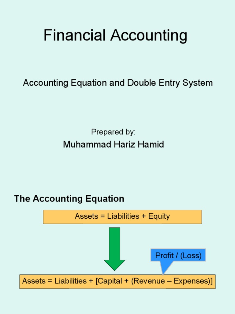Financial Accounting Equation and Double Entry | PDF | Expense | Equity ...