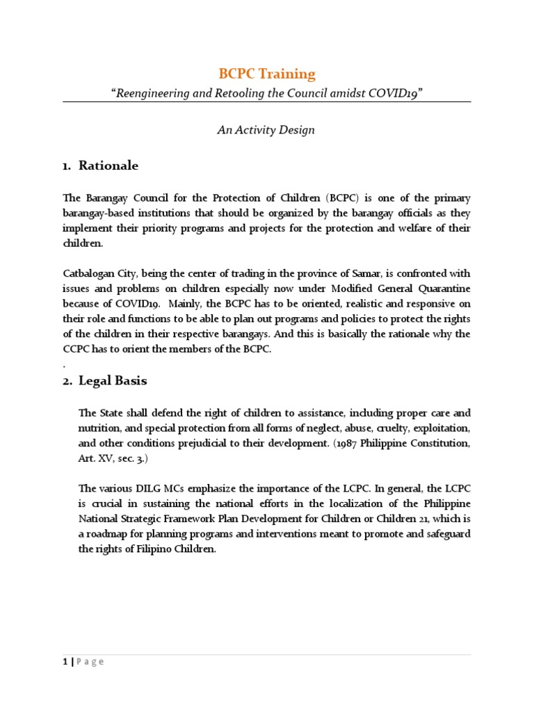 BCPC Design | PDF | Government