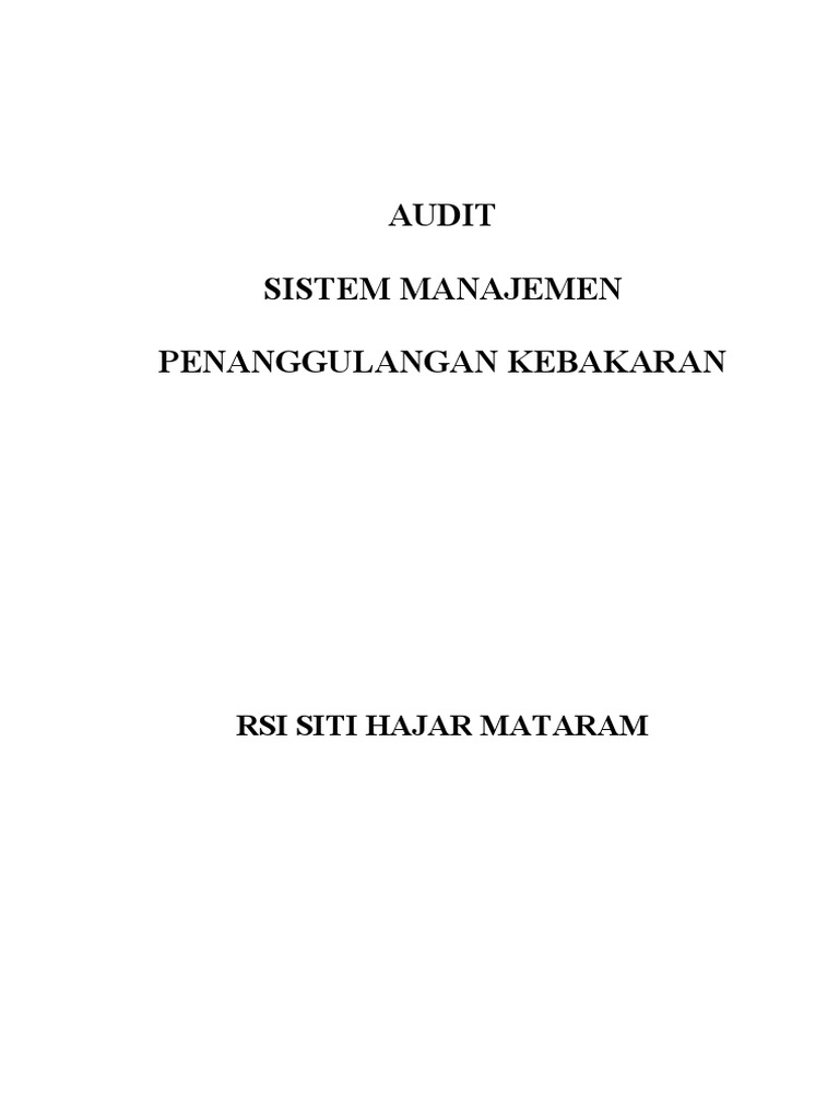 Form Audit K3 Rsi | PDF