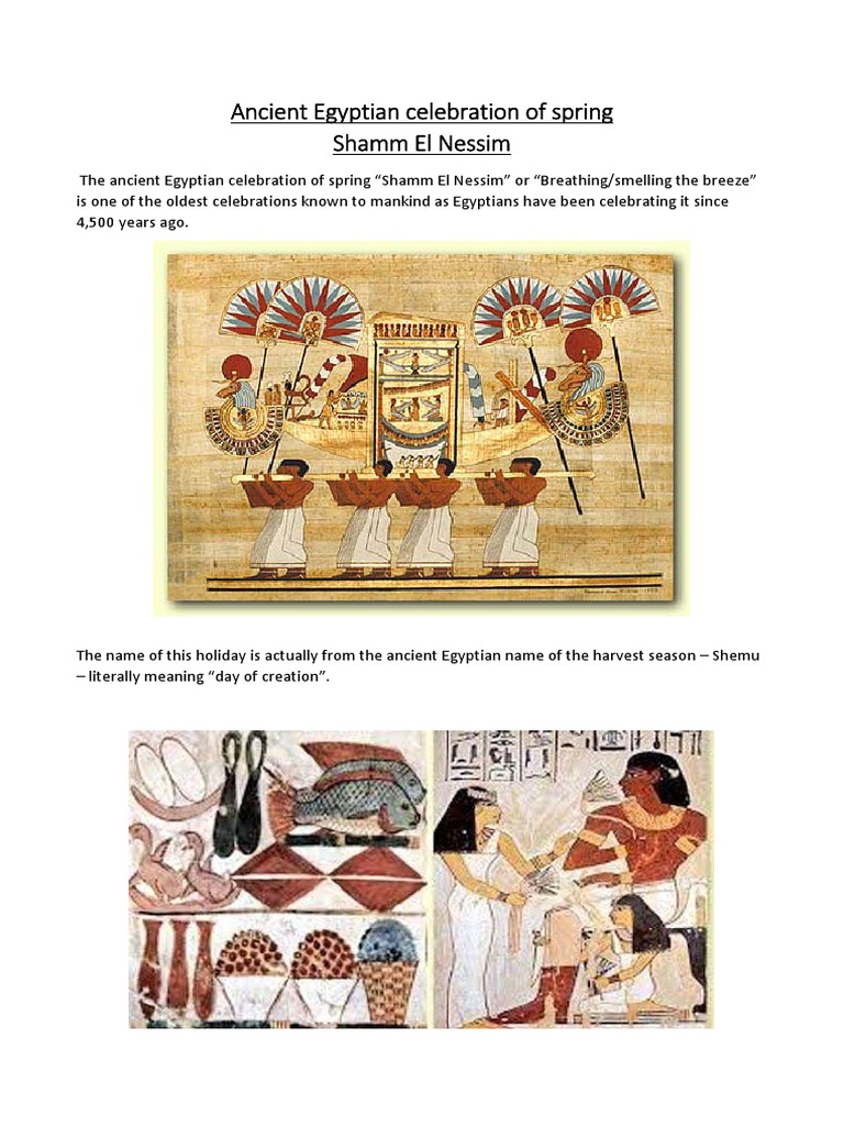 Ancient Egyptian Spring Festival | PDF | Scallion | Ancient Egypt