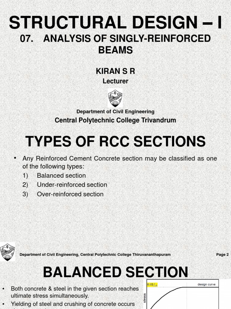 Analysis of Singly-Reinforced Beams | PDF | Beam (Structure ...
