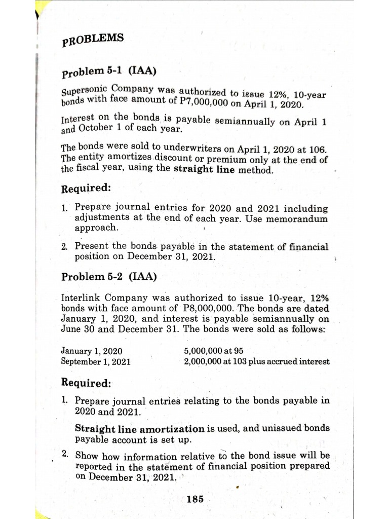 Chapter 5 Bonds Payable PDF | PDF