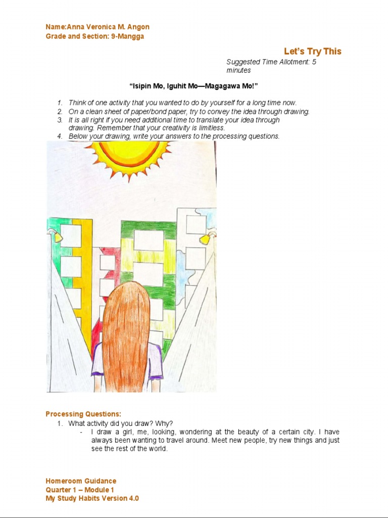 Module 1 - Homeroom Guidance | PDF | Study Skills | Test (Assessment)