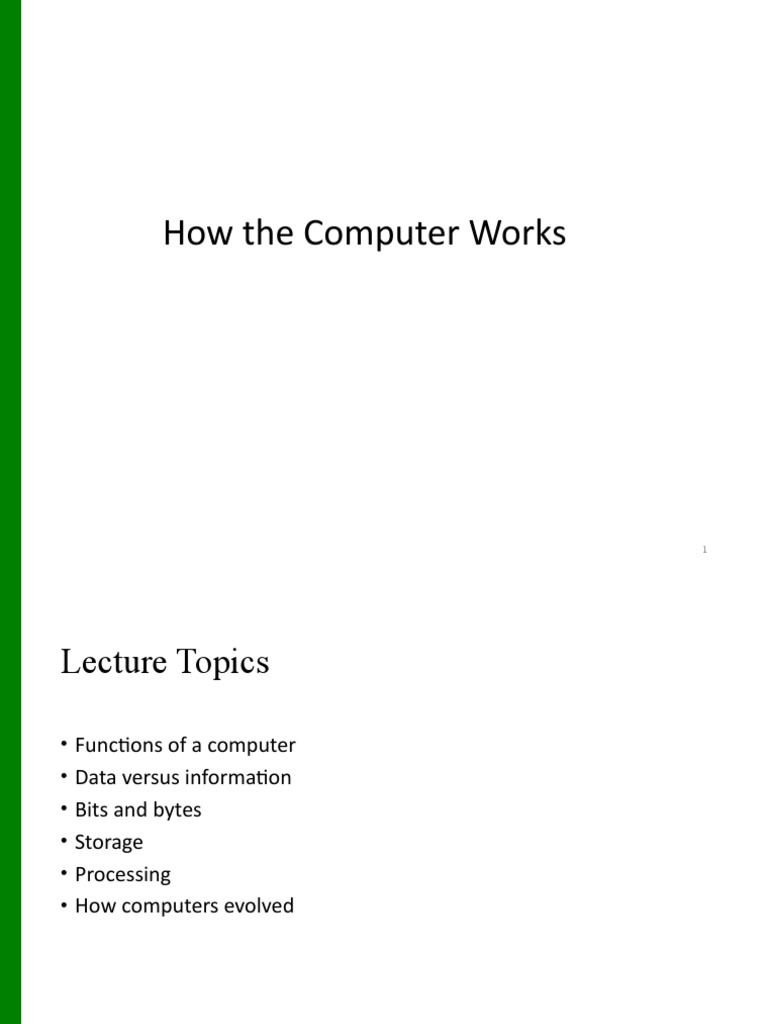 Computer Basics csc105 | PDF | Computer Data Storage | Central ...
