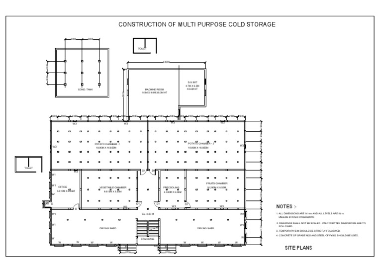 Construction of Multi Purpose Cold Storage: Notes | PDF | Nature