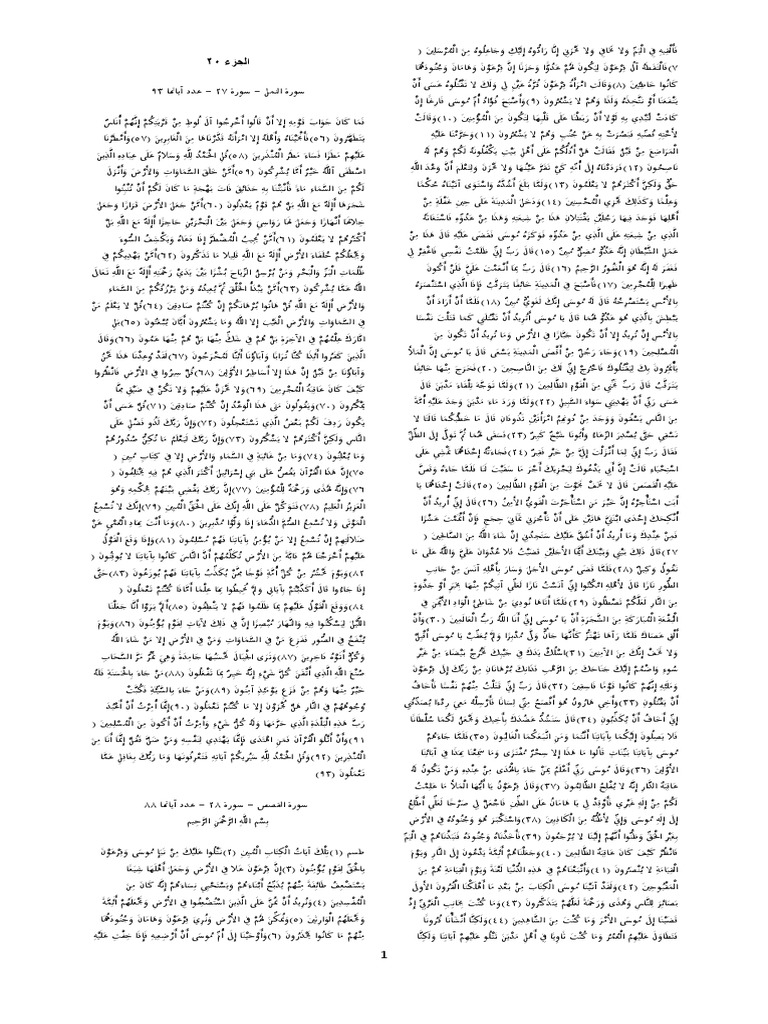 Juz 20 | PDF