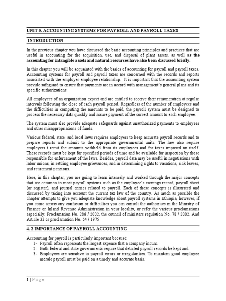 Unit 4 Payroll | PDF | Payroll | Payroll Tax