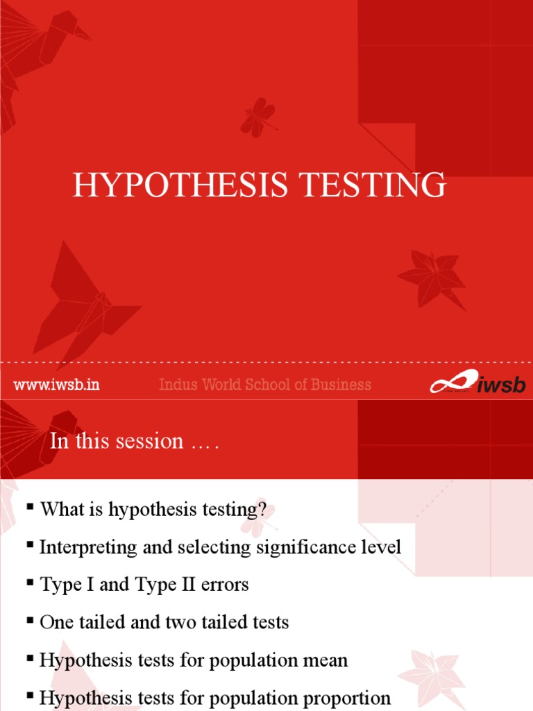 Hypothesis Testing Unit-4 | PDF | Type I And Type Ii Errors ...