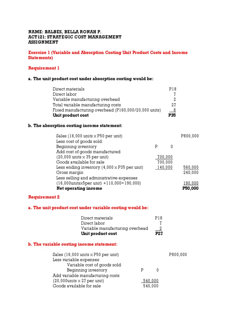 Cost Assignment | PDF | Cost Of Goods Sold | Corporations