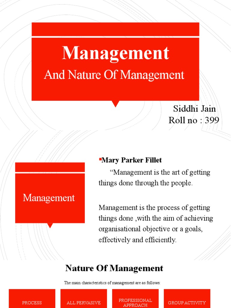 Nature of Management | PDF | Science | Goal
