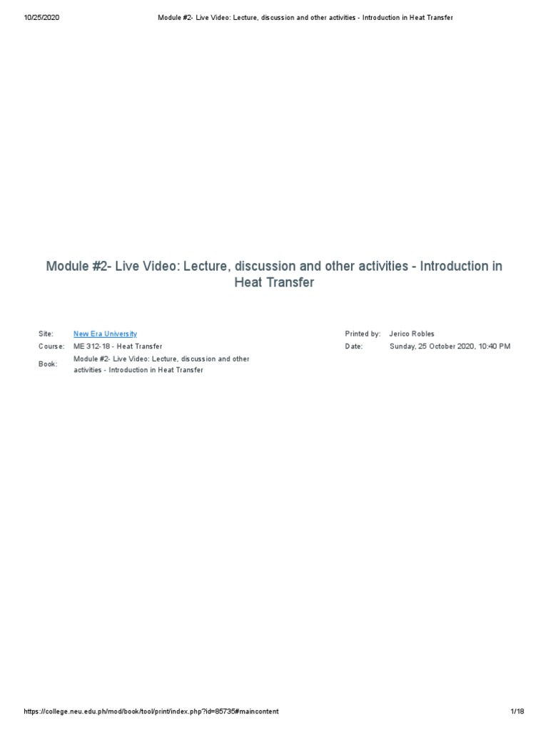 Module #2 - Live Video - Lecture, Discussion and Other Activities ...