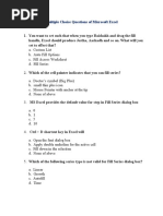 Microsoft Excel 2007 - Quiz (Answer) | PDF | Spreadsheet | Worksheet