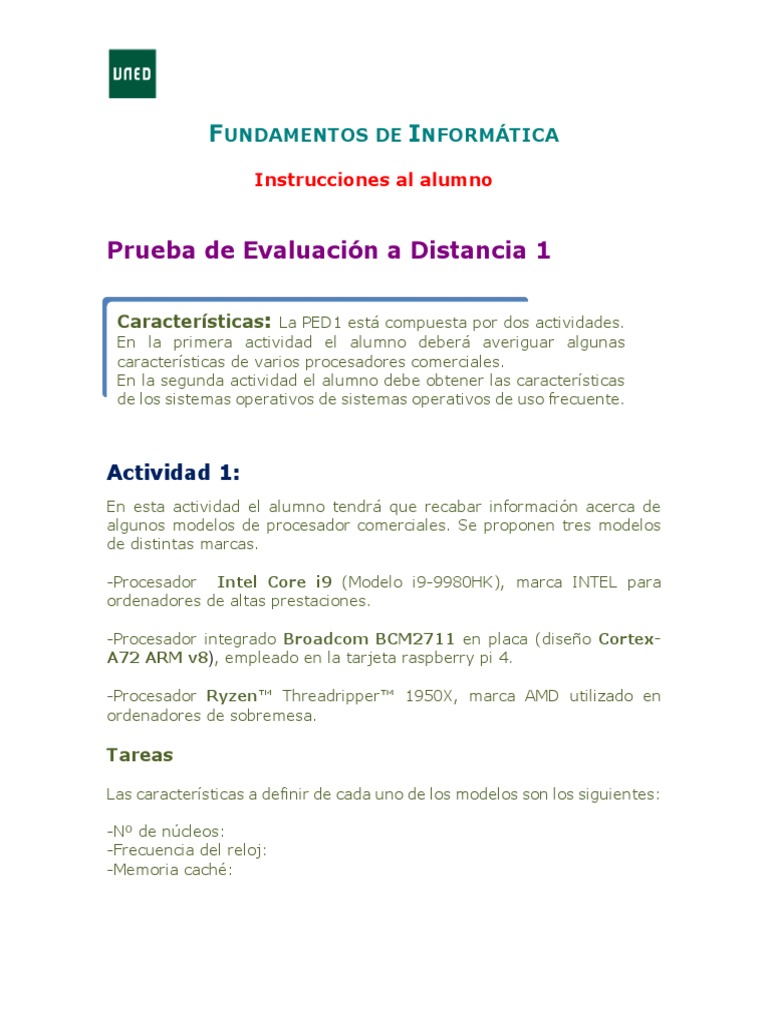 PED1 Guia Alumno | PDF | Sistema operativo | Microprocesador