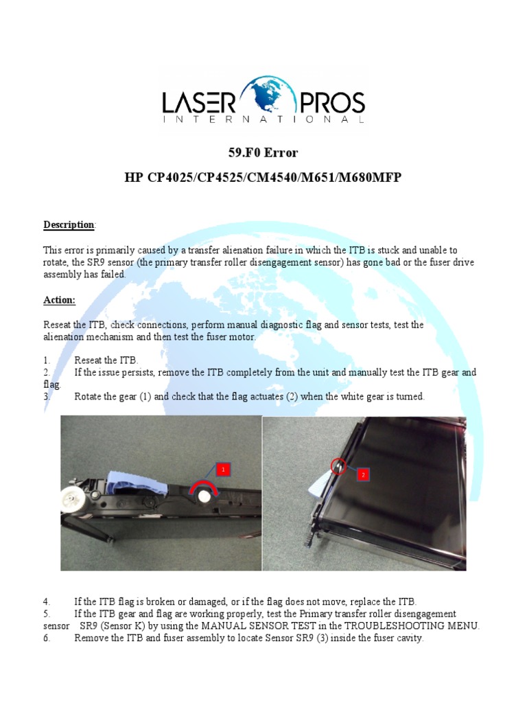 59.F0 Error HP CP4025/CP4525/CM4540/M651/M680MFP: Description | PDF