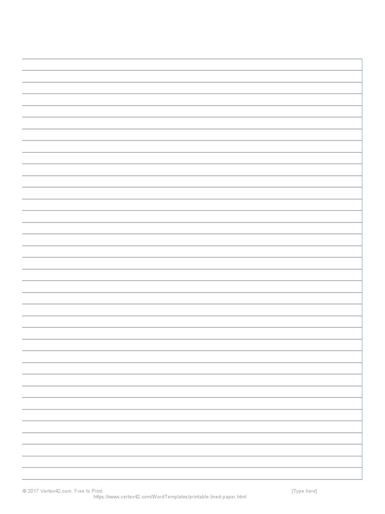 Lined Paper Template | PDF