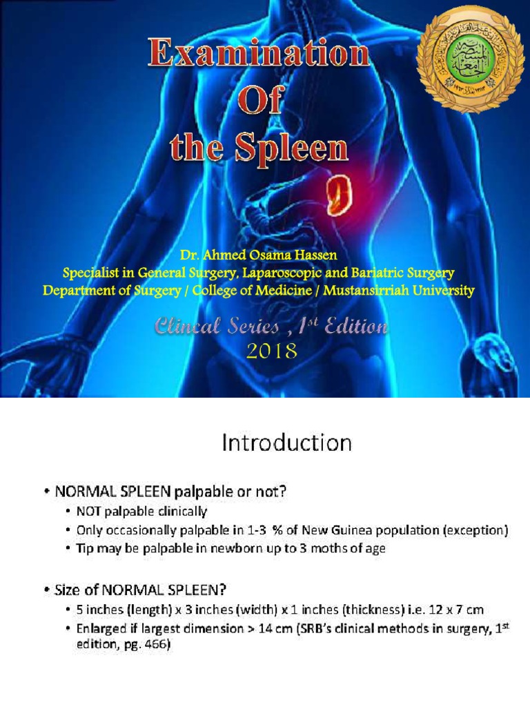 Examination of Spleen | PDF | Spleen | Medical Specialties