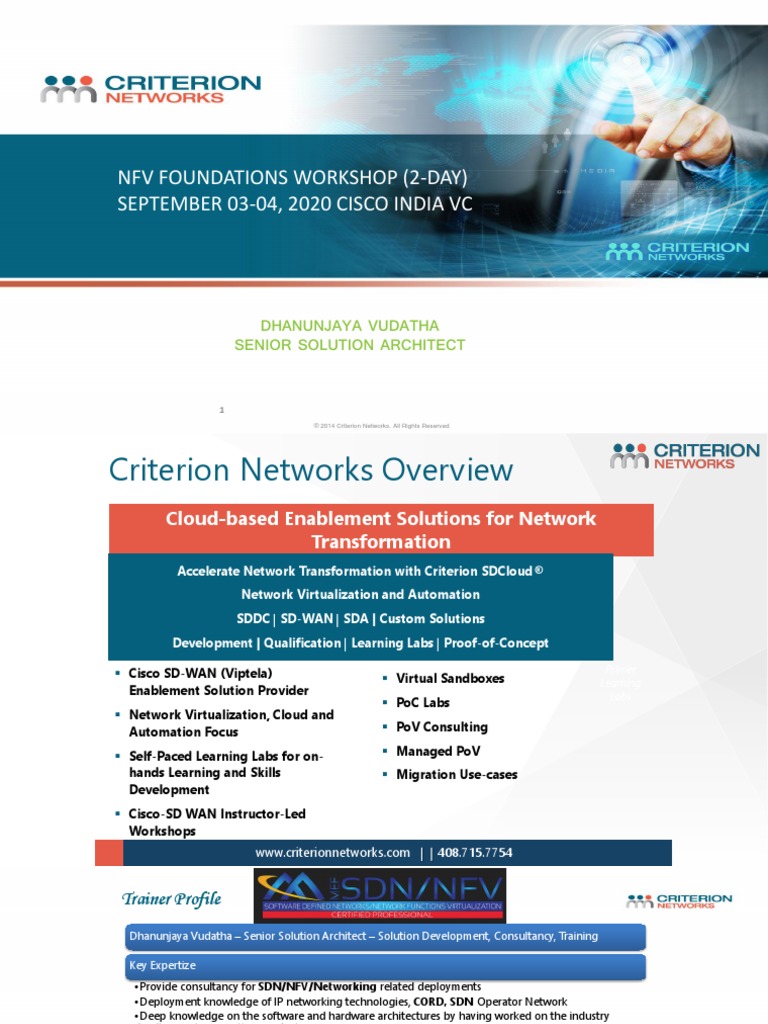 NFV-Foundations-Workshop 2-Day CISCO India VC Sept 03-04-2020 Part1 PDF ... NFV-Foundations-Workshop 2-Day CISCO India VC Sept 03-04-2020 Part1 PDF ...