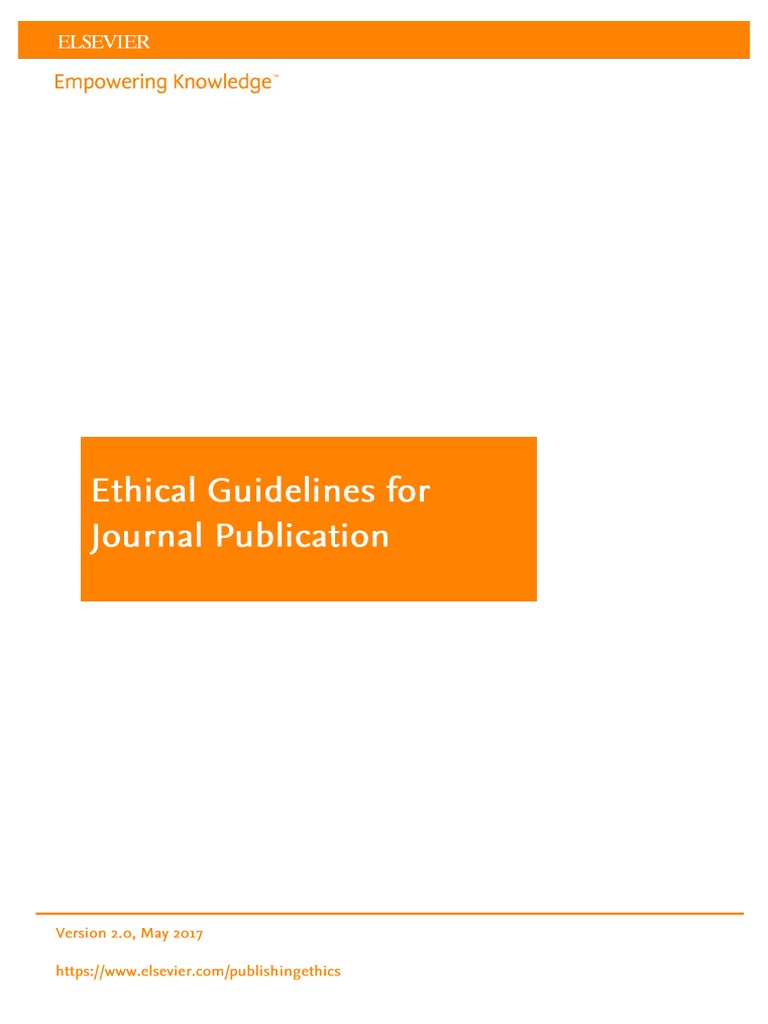Ethical Guidelines for Journal Publishing | PDF
