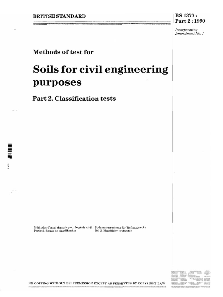 BS 1377-2 PDF | PDF