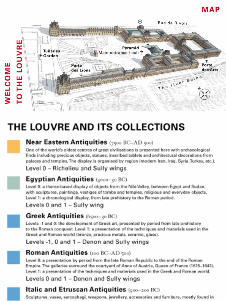 Louvre Plan Information English PDF | PDF