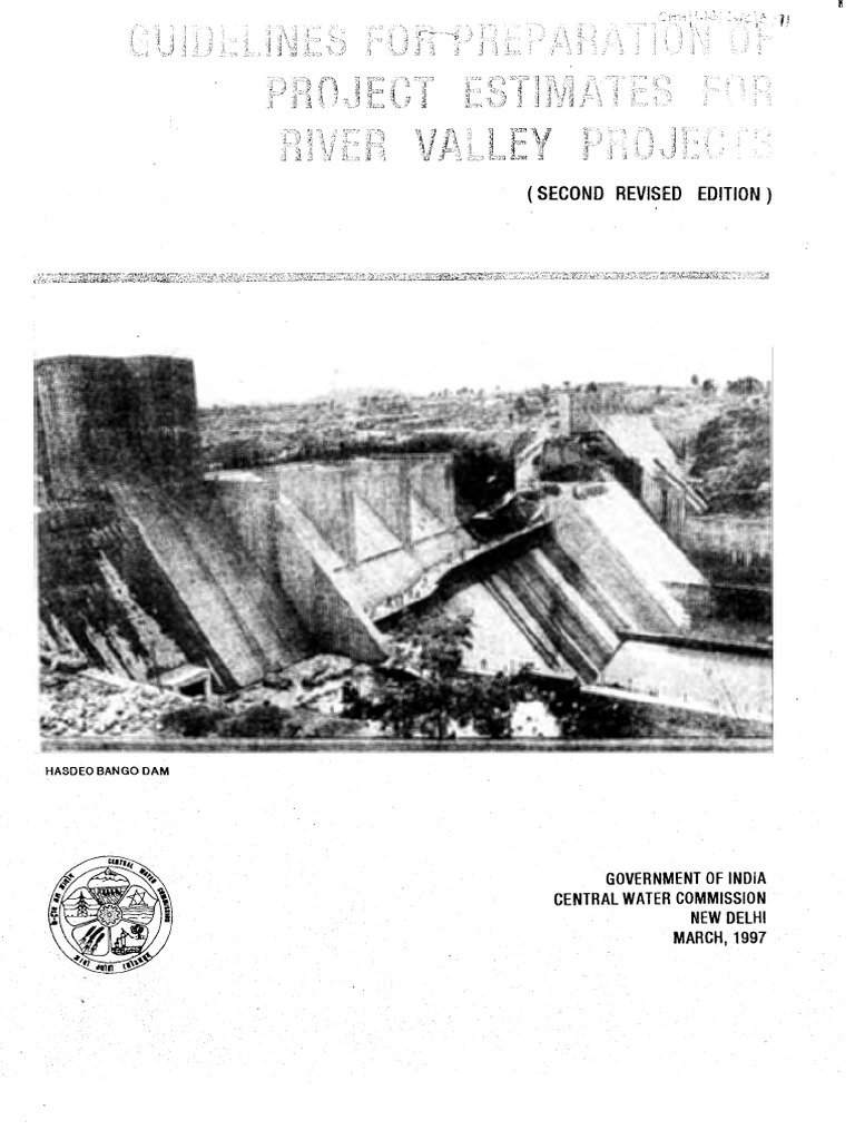 Guidelines For Preparation Project Estimatesfor River Valley Projects ...
