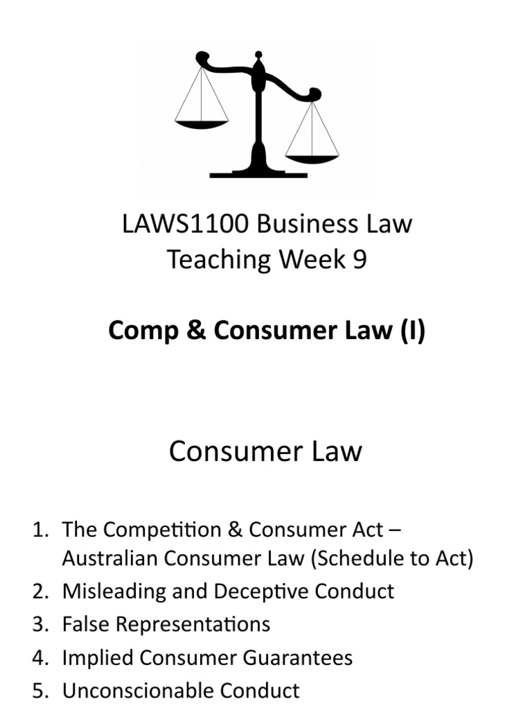 Teaching Week 9 - Competition and Consumer Law | PDF | Consumer ...