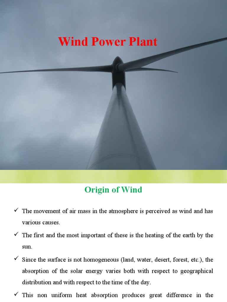 Wind Power Plant Lecture Note | PDF | Wind Turbine | Wind Power