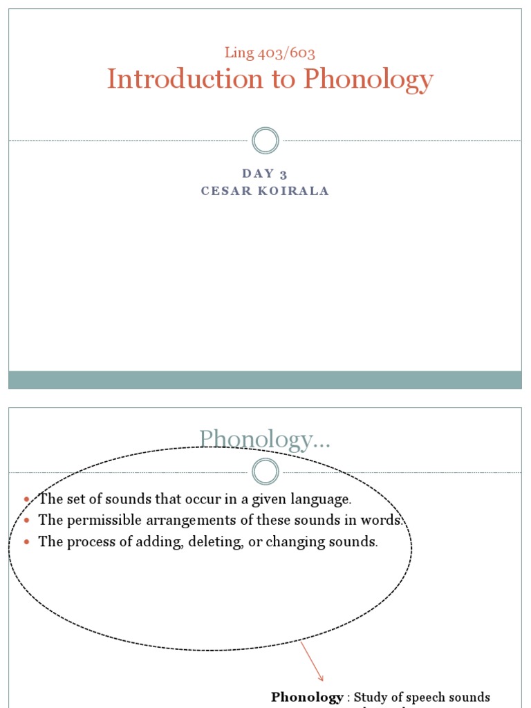 Introduction To Phonology: Ling 403/603 | PDF | Stress (Linguistics ...