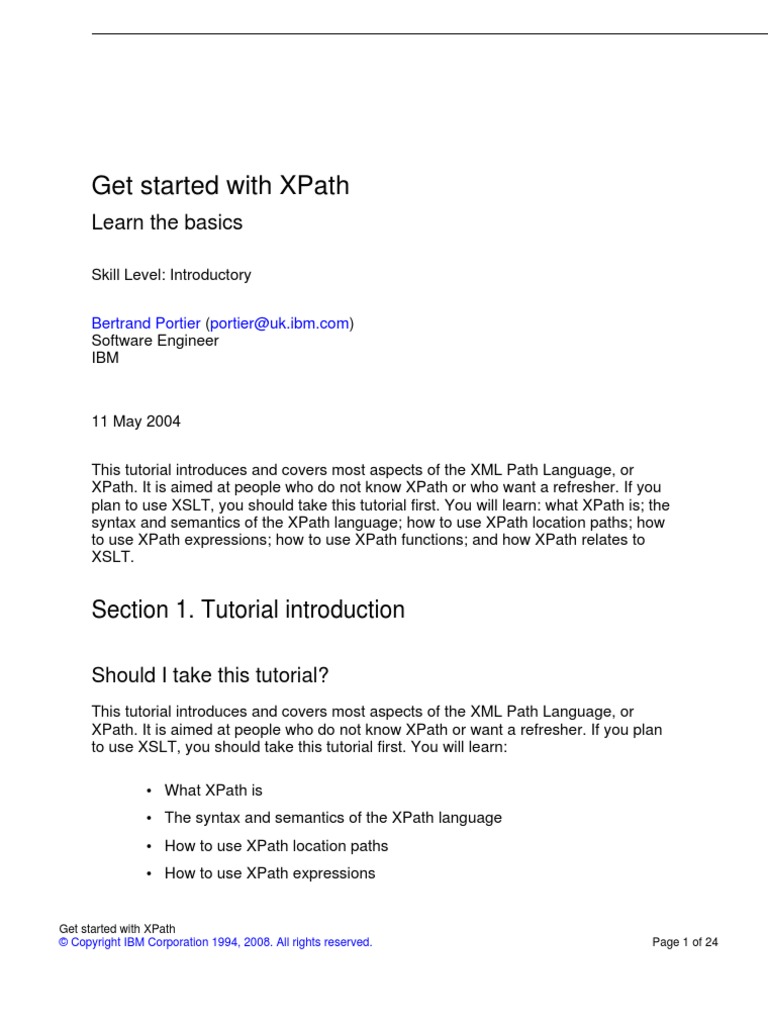 Xpath From IBM RedBooks | PDF | X Path | Xslt