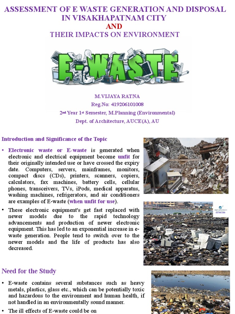 Assessment of Electronic Waste Generation and Disposal in | PDF ...