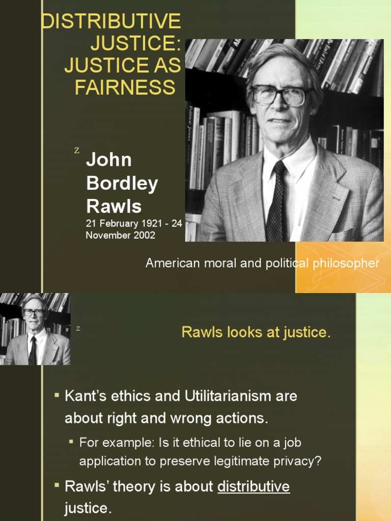 Justice As Fairness - Rawls | PDF | John Rawls | Justice