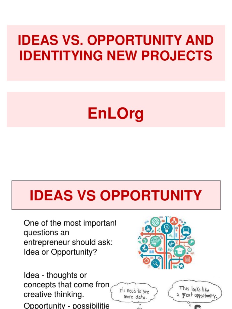 Ideas Vs Opportunity PDF | PDF | Leadership | Thought