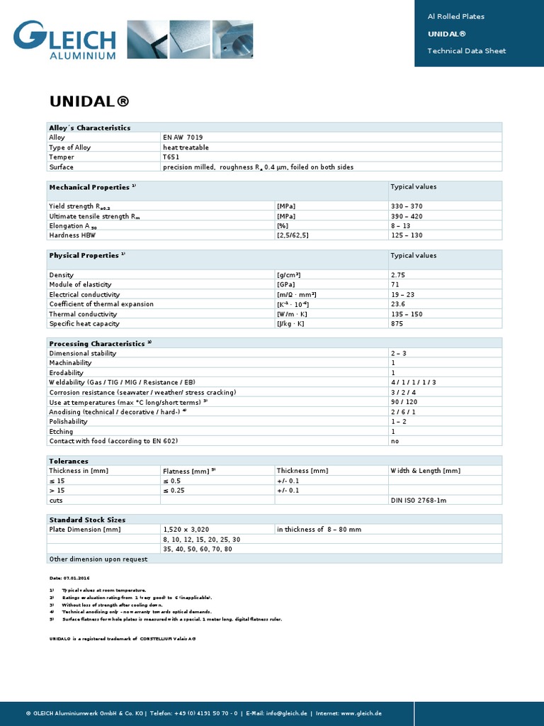 Unidal PDF | PDF | Strength Of Materials | Electrical Resistivity And ...