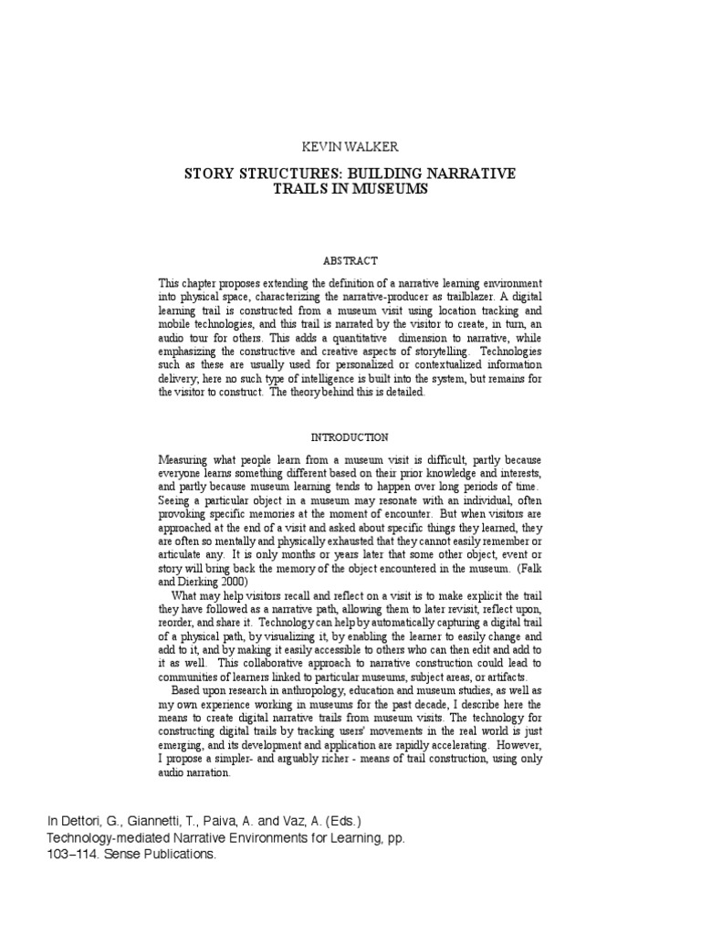 Story Structures: Building Narrative Trails in Museums: Kevin Walker ...