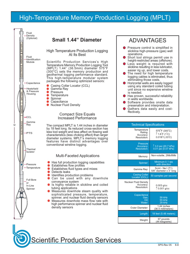 High-Temperature Memory Production Logging (MPLT) | PDF | Energy ...