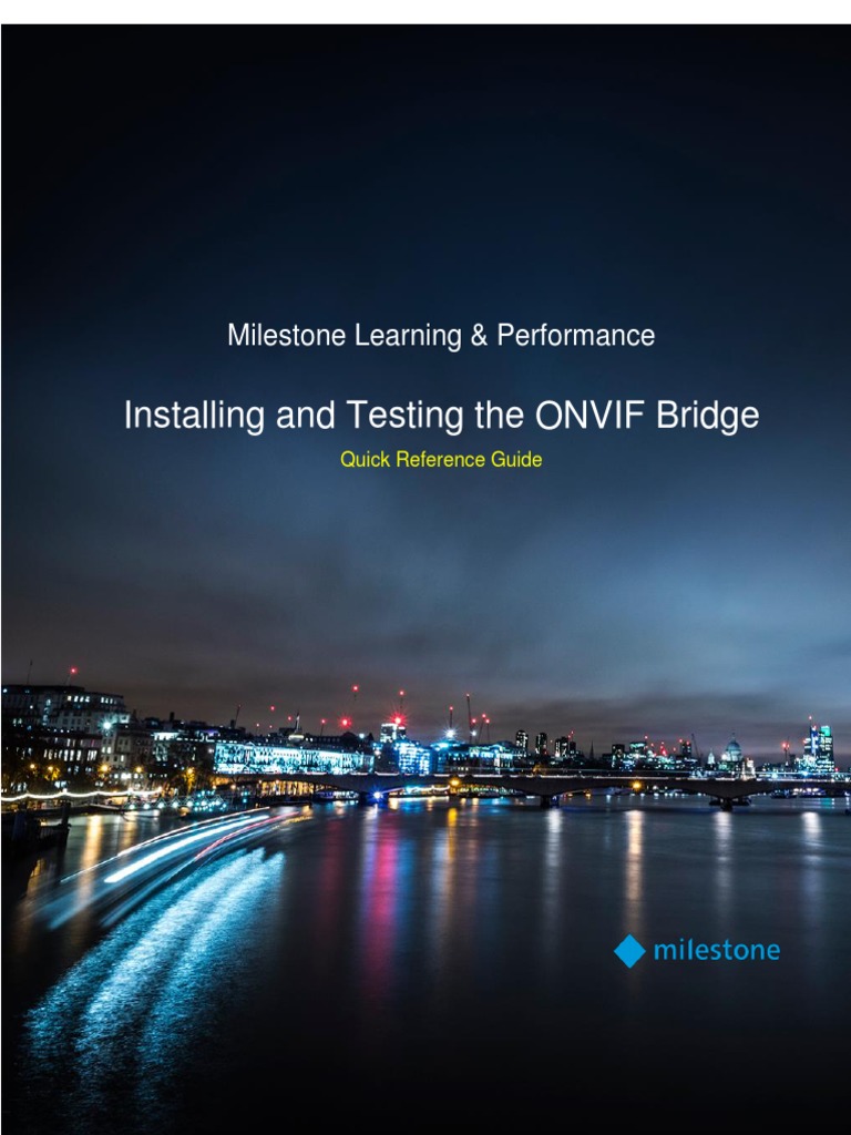 Installing and Testing The ONVIF Bridge: Milestone Learning ...