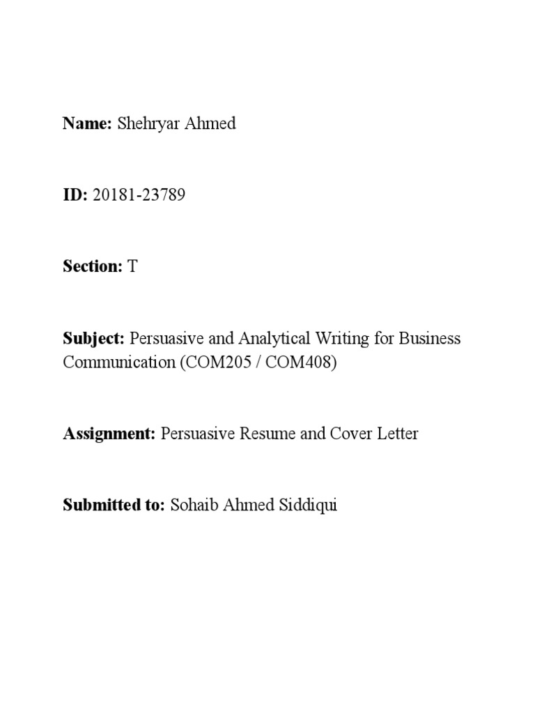 Communication Assignment | PDF | Business