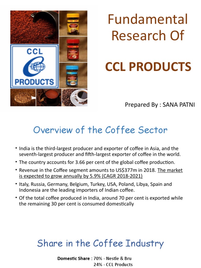Fundamental Research Of: CCL Products | PDF | Coffee | Revenue