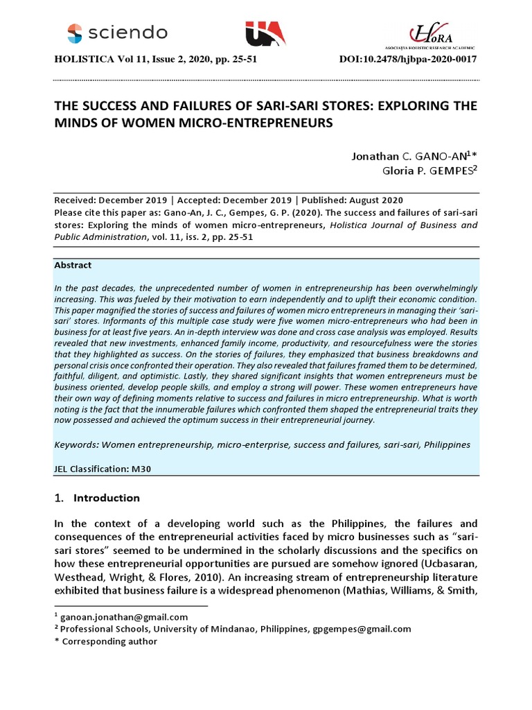 The Success And Failures Of Sari Sari Stores Exploring The Minds Of