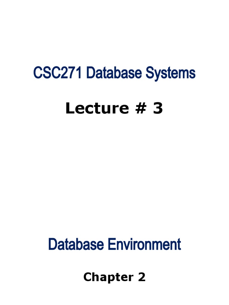 Lecture 3 | PDF | Database Schema | Databases