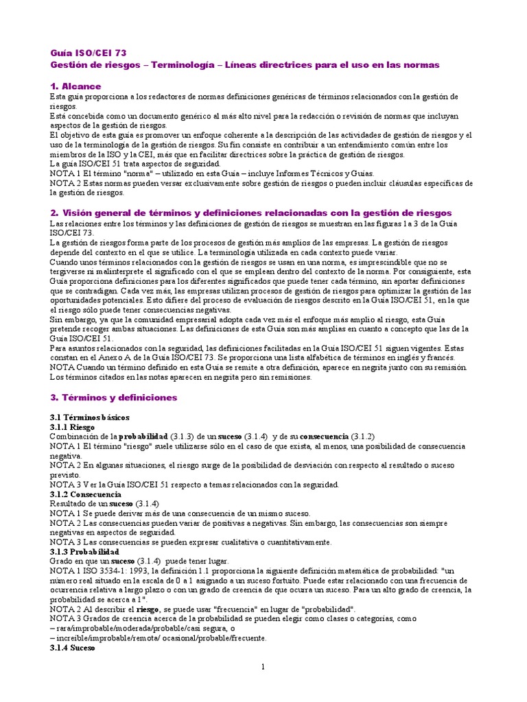 Cap 1 8 2 A 6 Guia - ISO IEC 73 PDF | PDF | Toma de decisiones | Riesgo