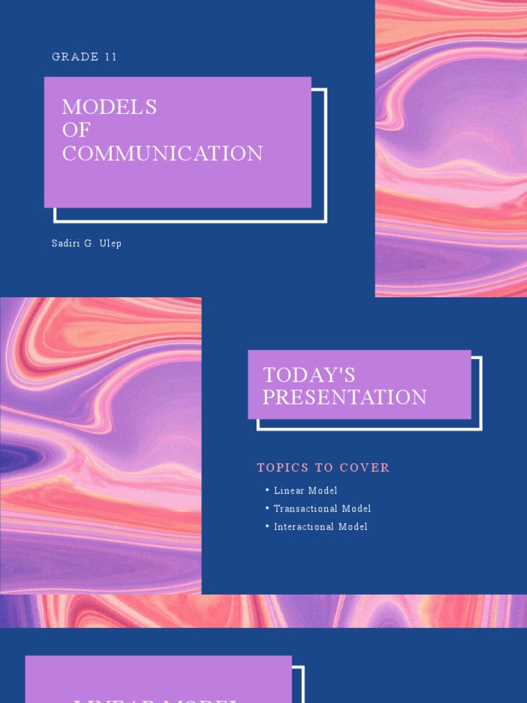 Models OF Communication: Grade 11 | PDF