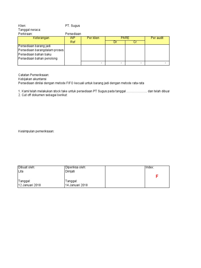 Audit Persediaan | PDF