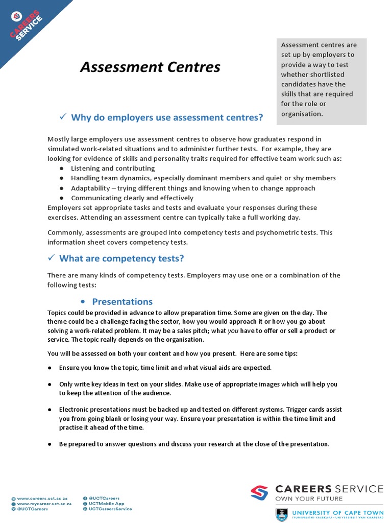 Why Do Employers Use Assessment Centres? | PDF | Case Study | Employment